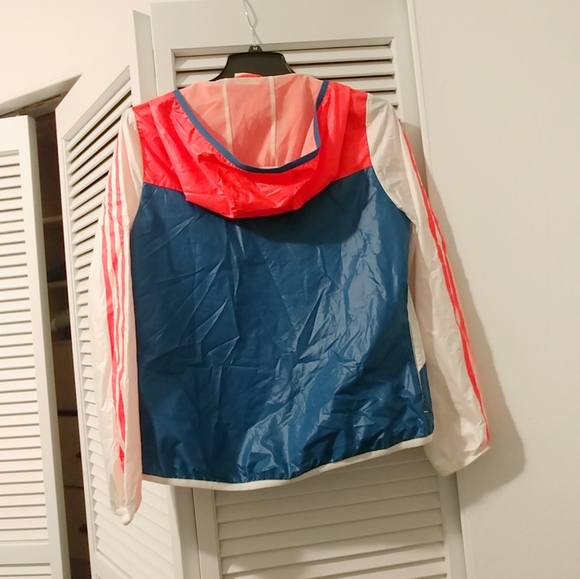 adidas | Jackets & Coats | New Adidas Neo Colorblock Neon Windbreaker ...